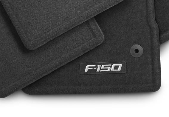F 150 SuperCrew 2015 2025 4pc Black Carpet Floor Mat Set